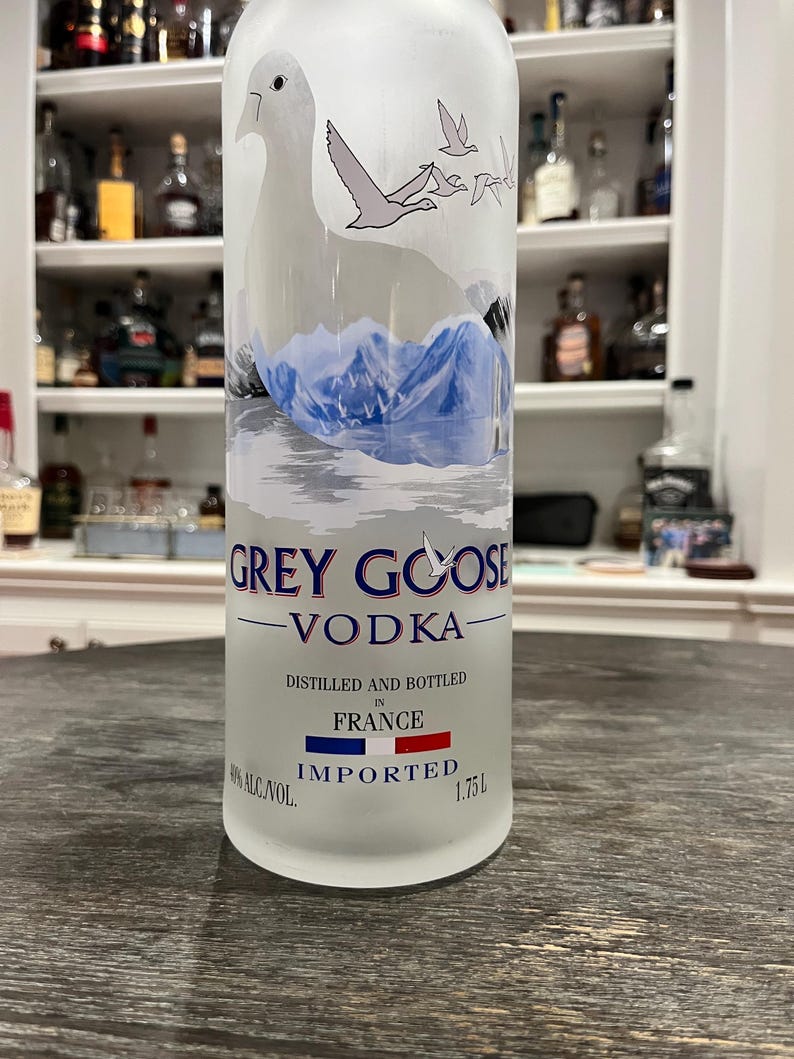 Grey Goose Vodka - Empty 1.75ML Bottle - Etsy