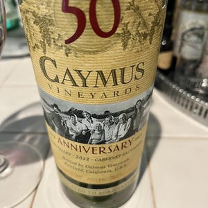Caymus 50th Anniversary Cabernet Sauvignon- Empty Bottle - Etsy
