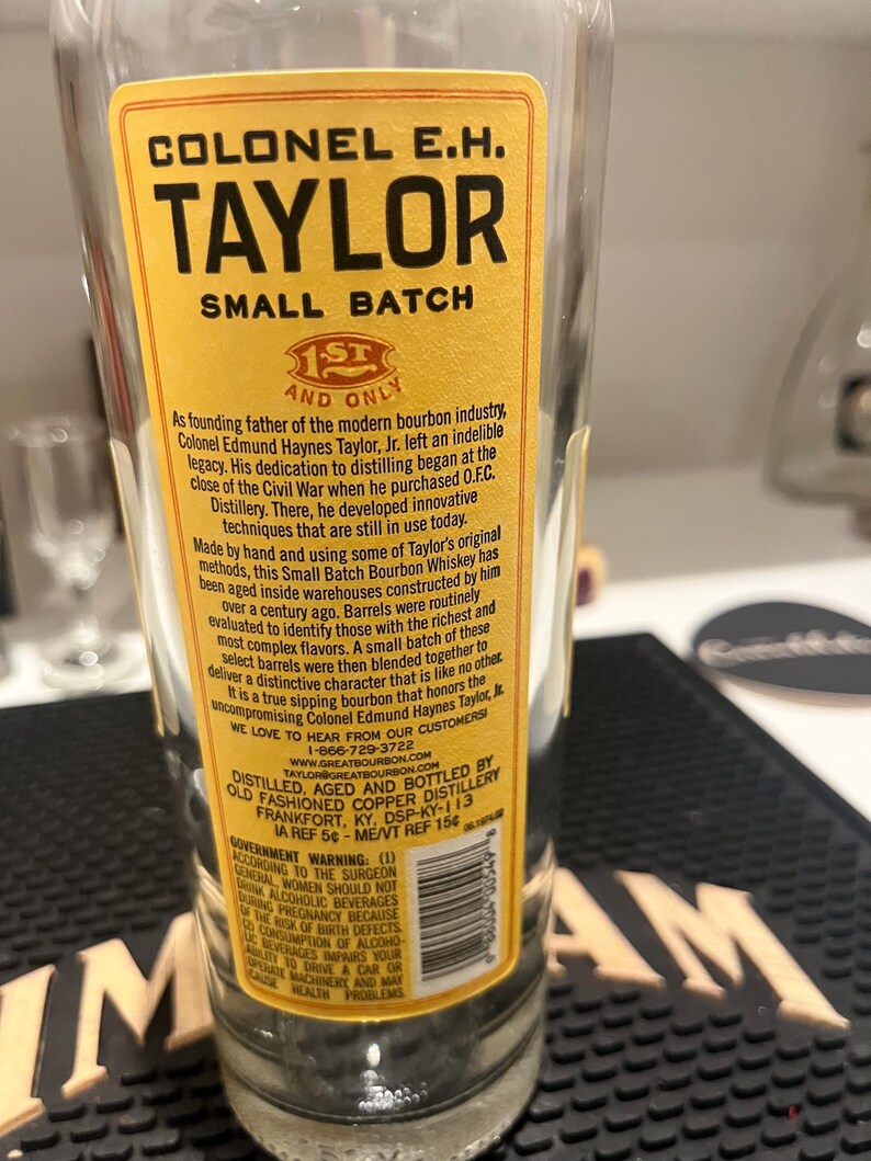 Colonel E.H. Taylor Small Batch Bottled-in-bond: Empty Bottle - Etsy