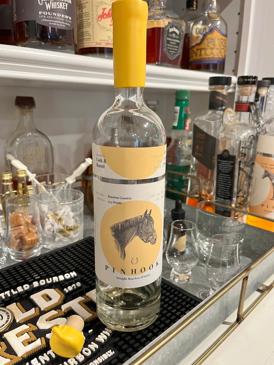 Pinhook Single Barrel (yellow) Bourbon Whiskey: Empty Bottle - Etsy