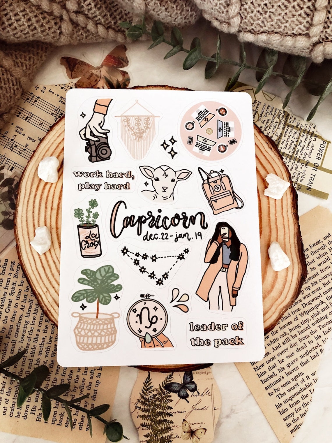 Capricorn Zodiac Stickers Decorative Bullet Journal / - Etsy