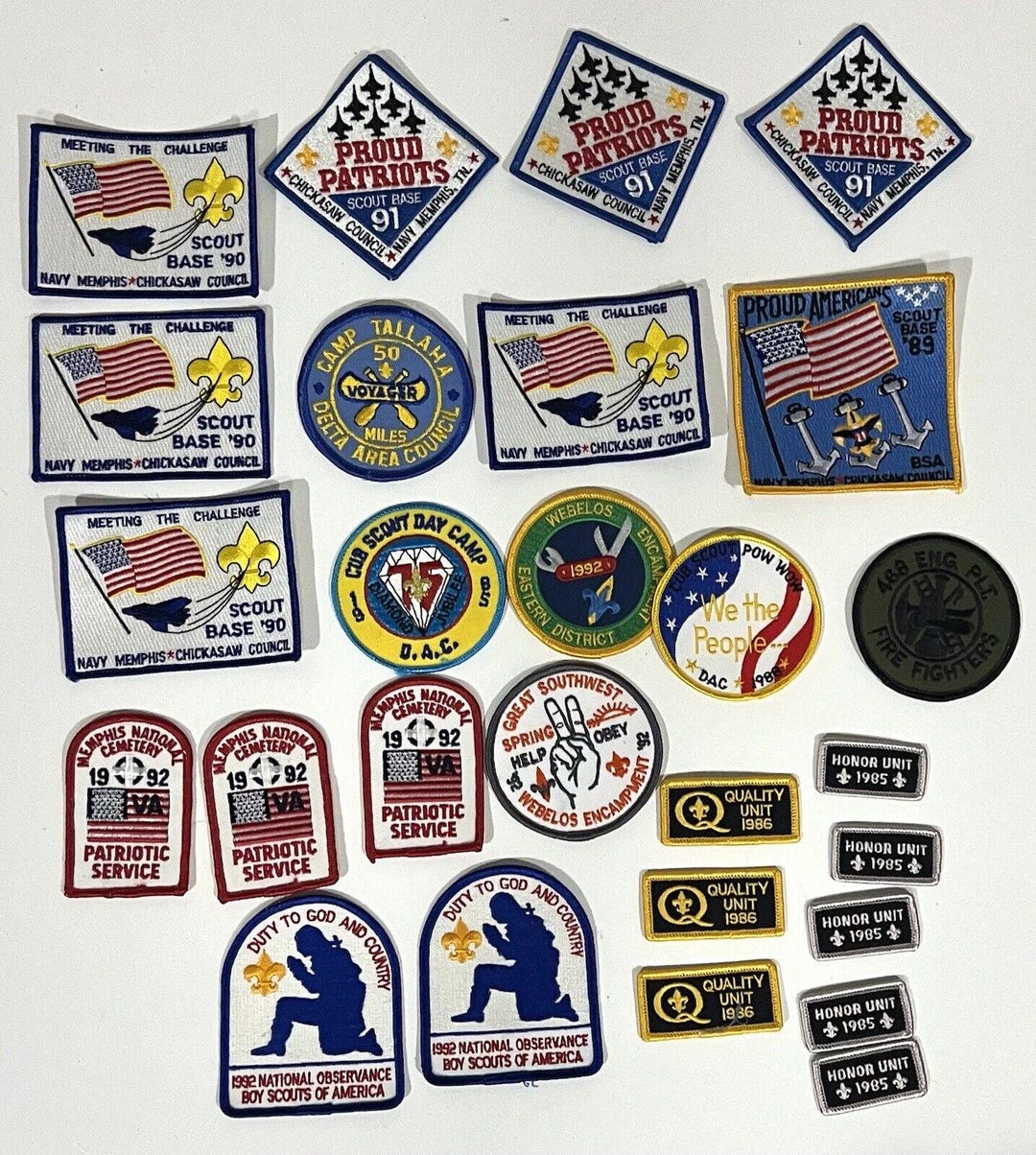 Boy Scouts Cub Scouts Vintage Patch Badge Lot Bundle of 27 BSA 80s 90s ...