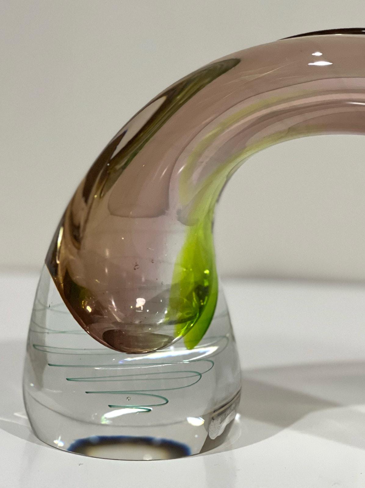 Vintage Evolutions by Waterford Art Glass Comma Vase Hand Blown 11 ...