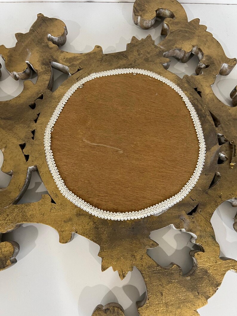 Vintage Beveled Wall Mirror Ornate Carved Gilt Rococo Florentine Frame ...