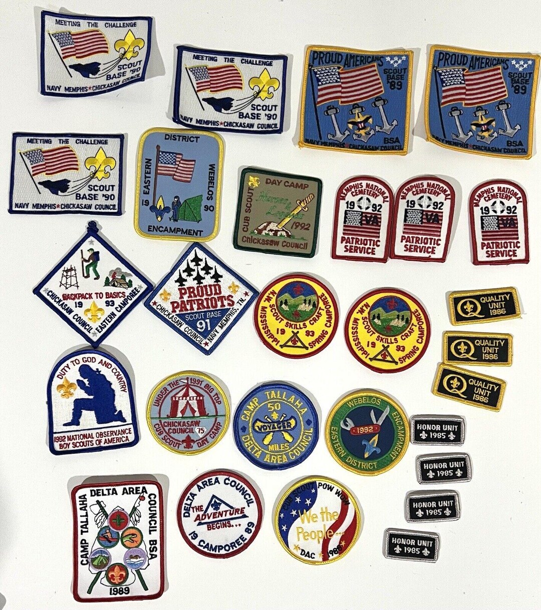 Boy Scouts Cub Scouts Vintage Patch Badge Lot Bundle of 28 BSA 80s 90s ...