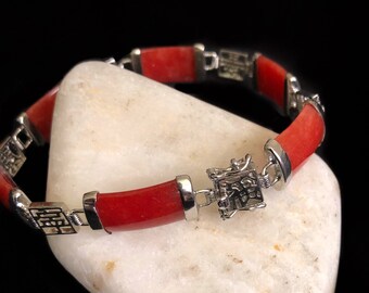 Chinese Symbol Silver Bracelet - Etsy