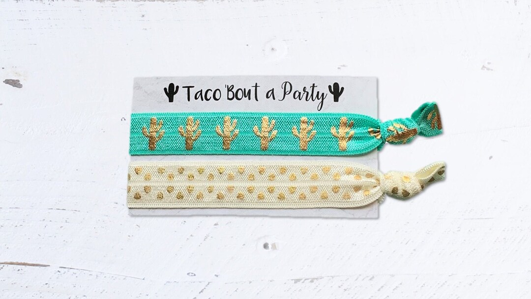 TACO BOUT A PARTY Hair Ties Taco Party Party Favors Taco - Etsy