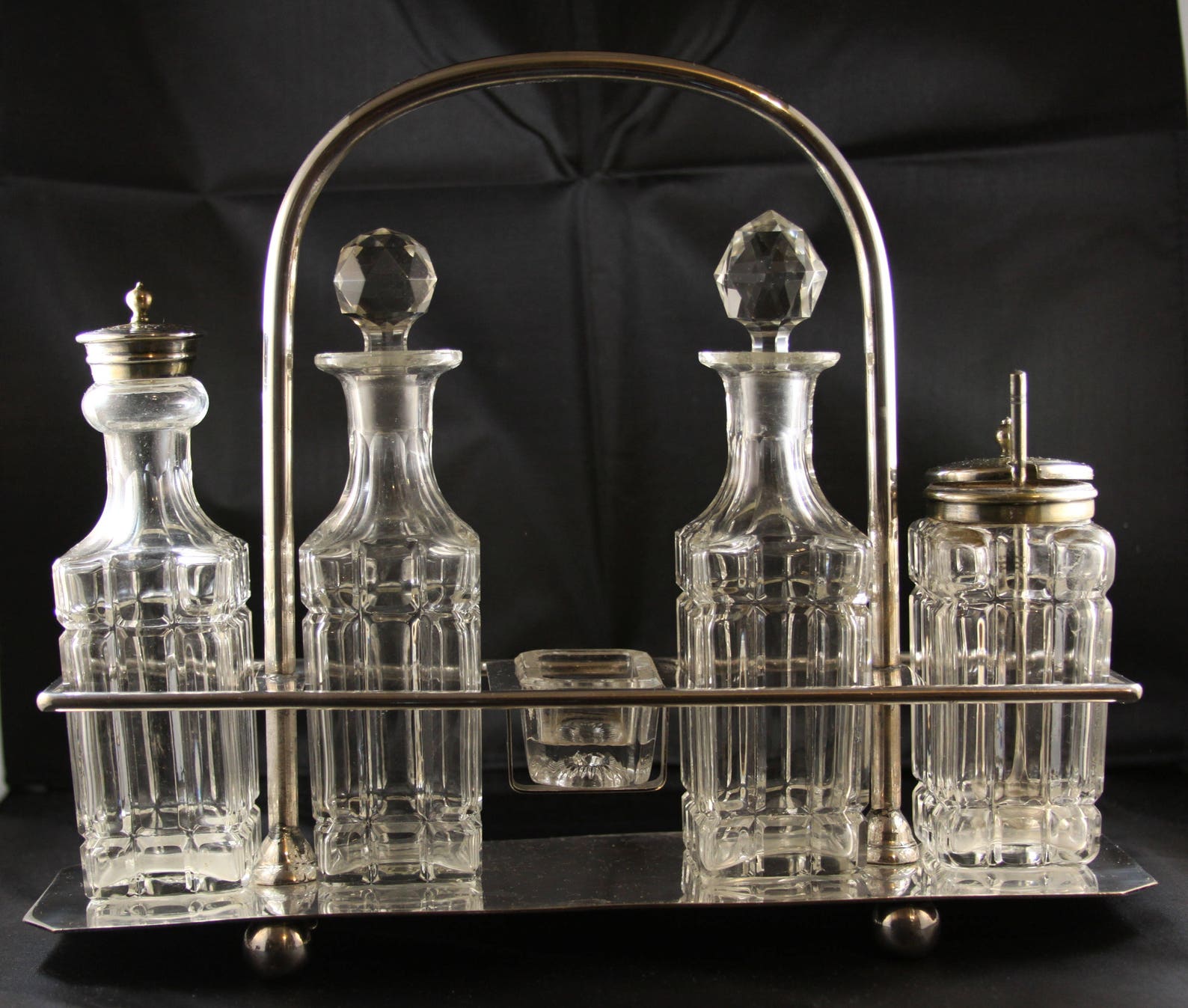 Victorian Cruet Set With Silver Electroplate Stand - Etsy