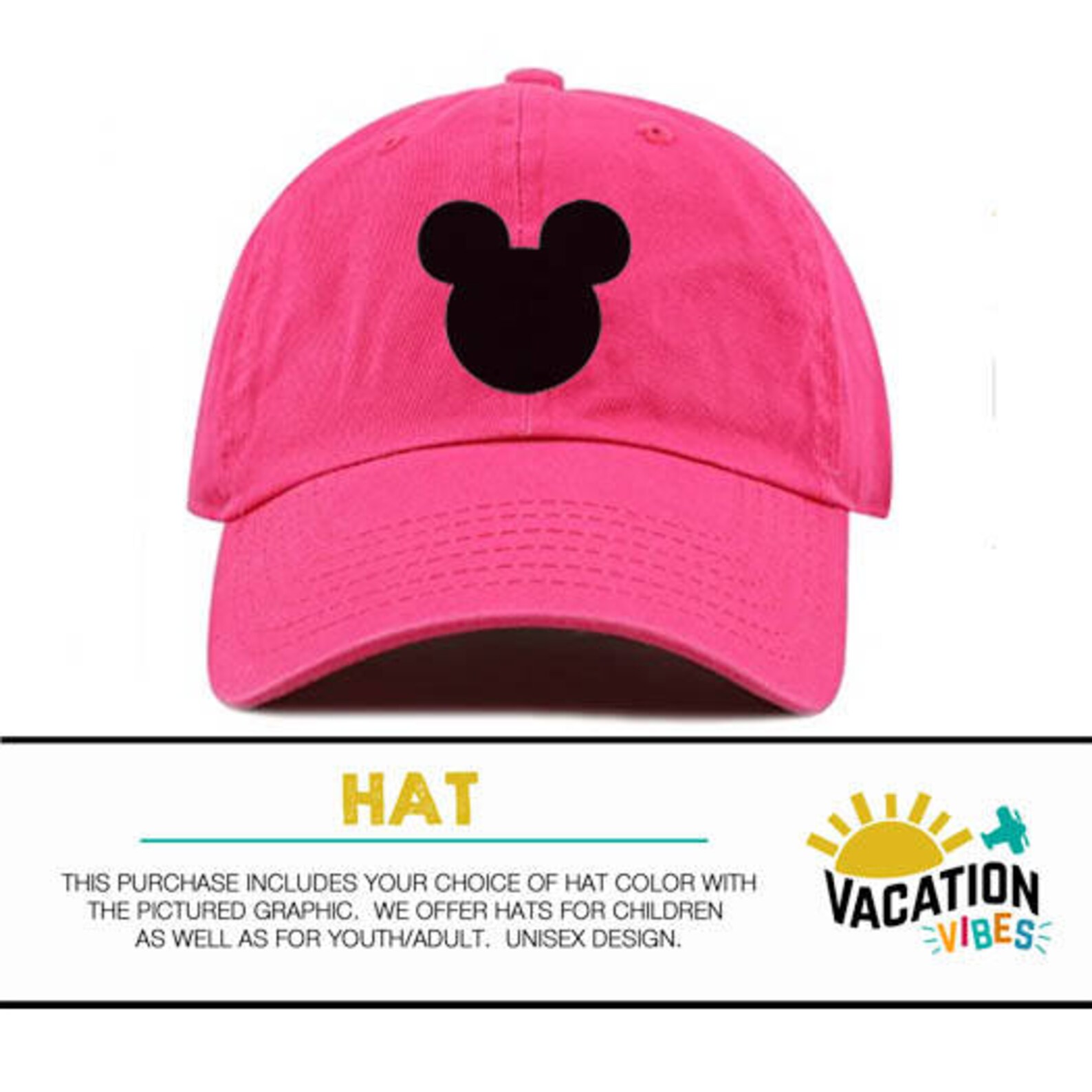 Mickey Head Disney Hat Toddler Boy or Girl Kids Disneyland Hat Mickey ...
