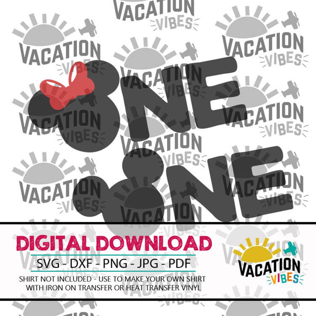 1 One Svg 1st Birthday Disney Mickey Minnie Theme Svg Cut File ...