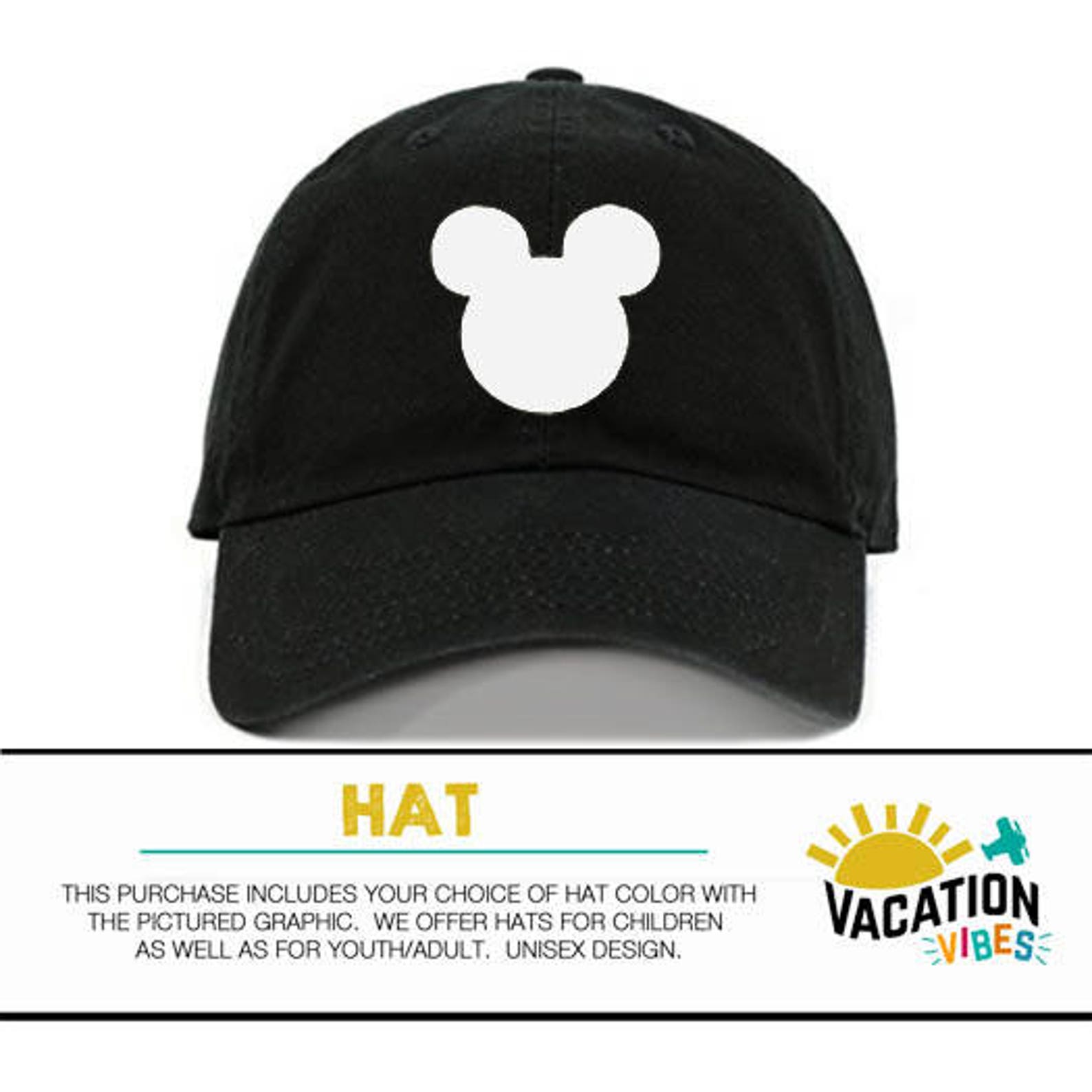 Mickey Head Disney Hat Toddler Boy or Girl Kids Disneyland Hat Mickey ...