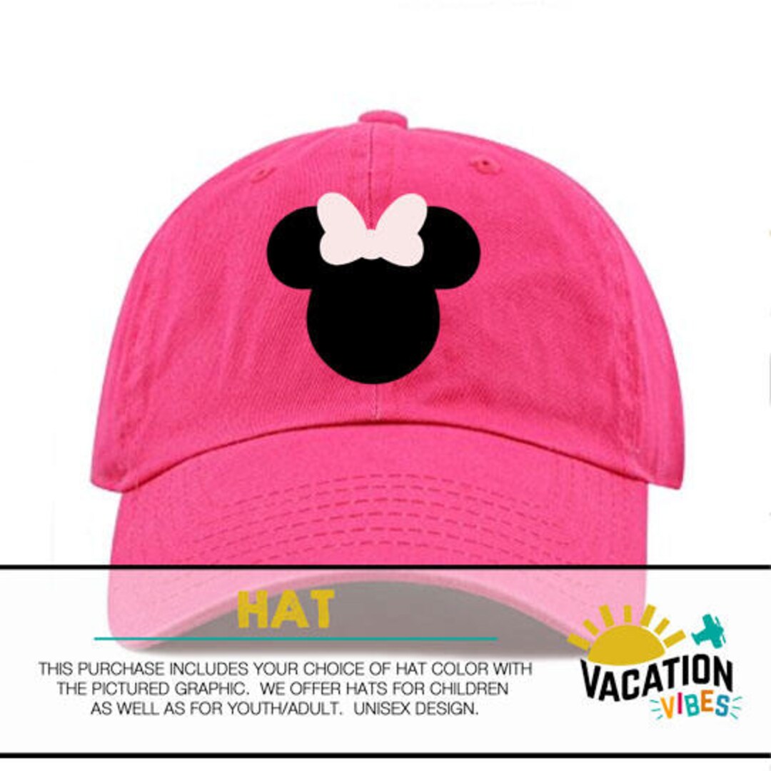 Toddler Girl Minnie Mouse Baseball Cap Disney Minnie Hat Disneyland ...