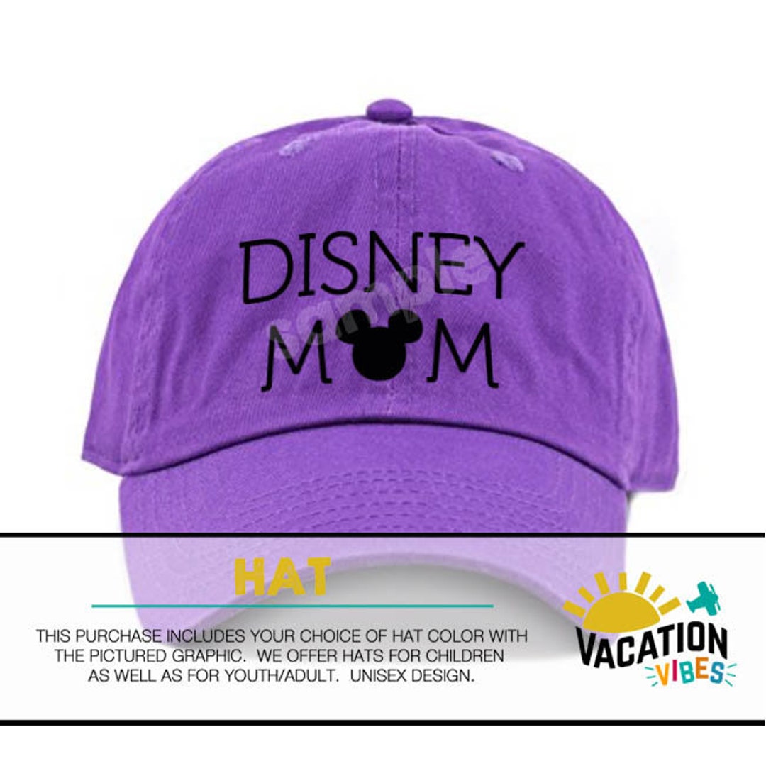 Disney Mom Hat - Disney Mom Baseball Cap Disneyland - Mickey Head ...