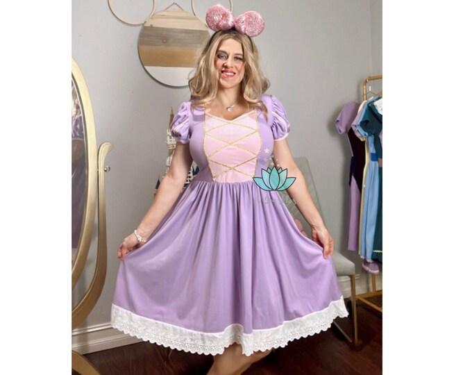 Handmade Rapunzel Dress Adult, Rapunzel Costume, Tangled Rapunzel ...