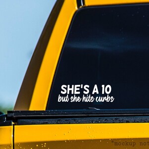 She's A 10 but She Hits Curbs Bad Driver Gift for Wife Sister Mother ...