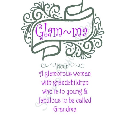 Glam-ma SVG clipart for coffee mugs and Tumblers | Etsy