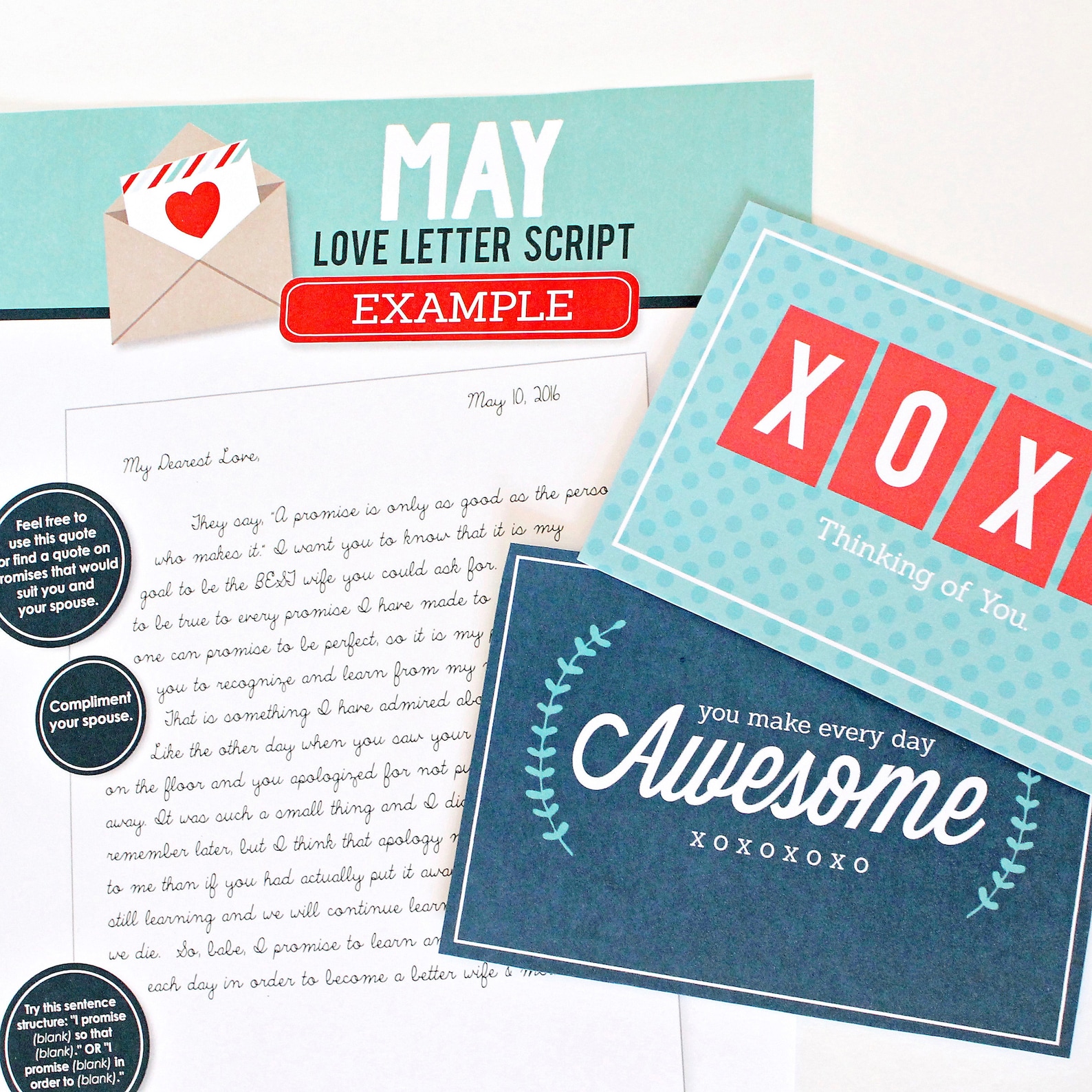 Love Letter Kit, Envelopes Templates, Love Letter Box, Digital Download ...