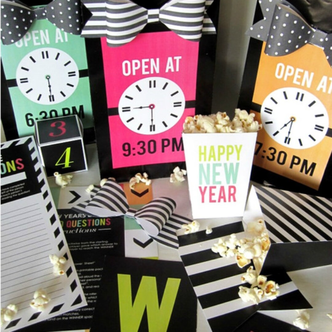 New Year's Countdown, New Year's Eve Party, New Year's Decor, Digital ...