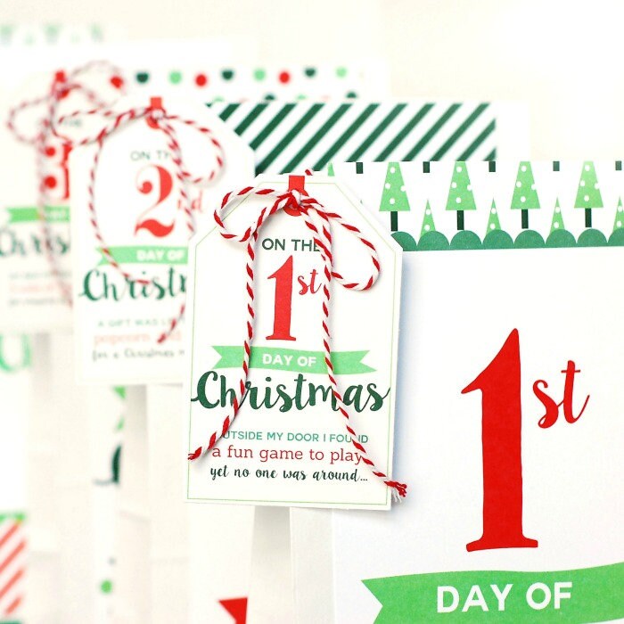 Christmas Countdown, 12 Days of Christmas, Neighbor Gift, Digital ...