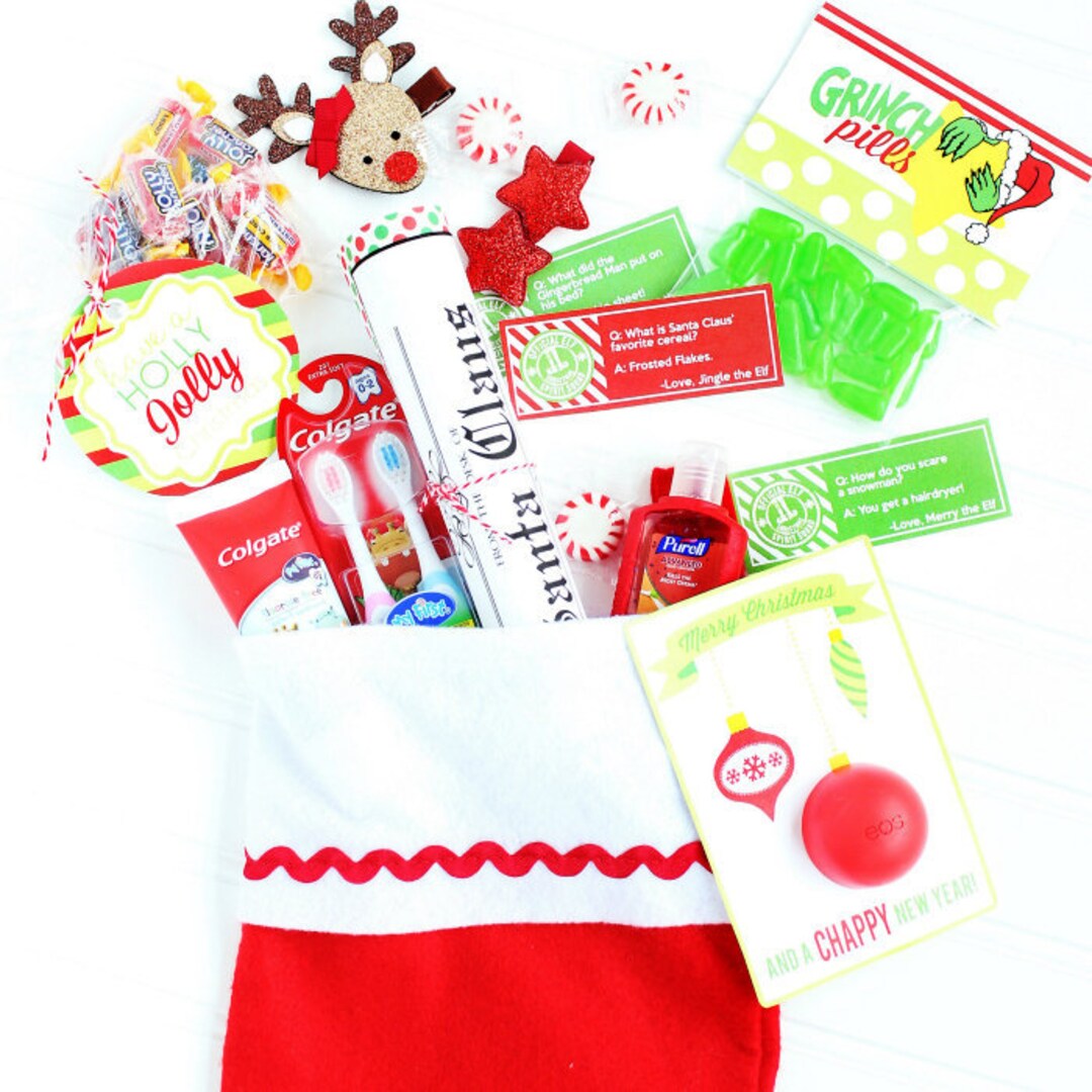 Stocking Stuffer Printable Gift Tags, Digital Download, Gift Tags, Card ...