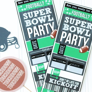 Super Bowl Party Pack Instant Download Party Banner | Etsy