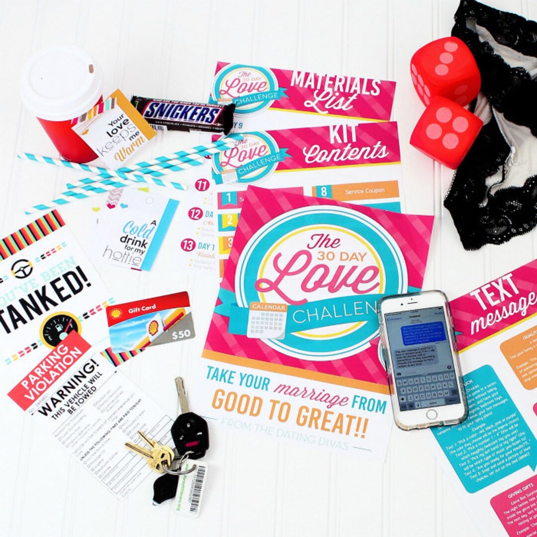 30 Day Challenge, for Couples, Relationship Ideas, Digital Product ...