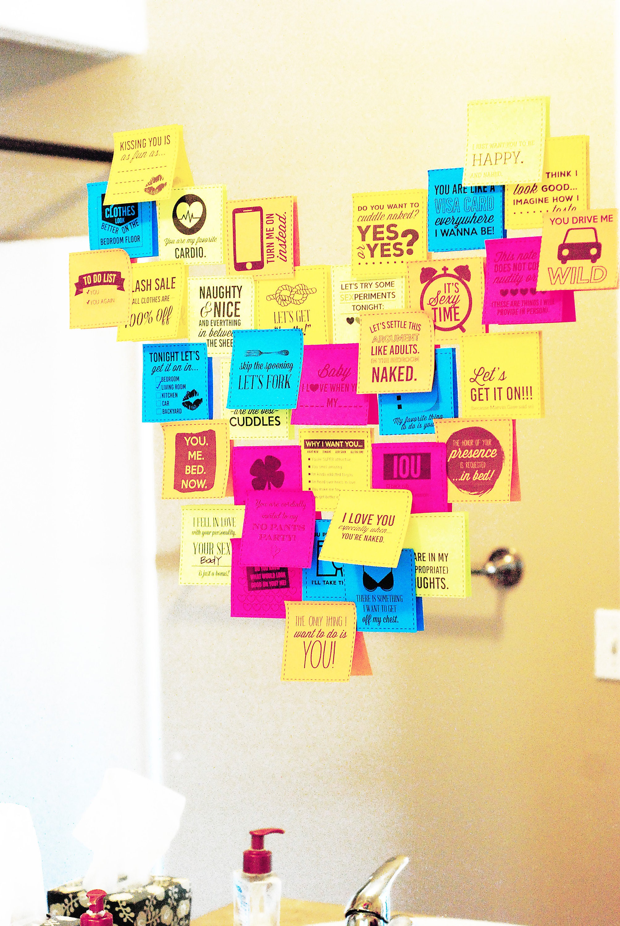 Mini Love Note Pack, Sexy Sticky Notes, Printable Pack, Digital ...