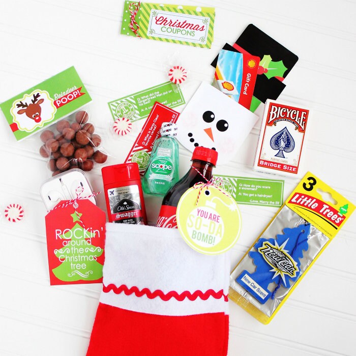 Stocking Stuffer Printable Gift Tags, Digital Download, Gift Tags, Card ...
