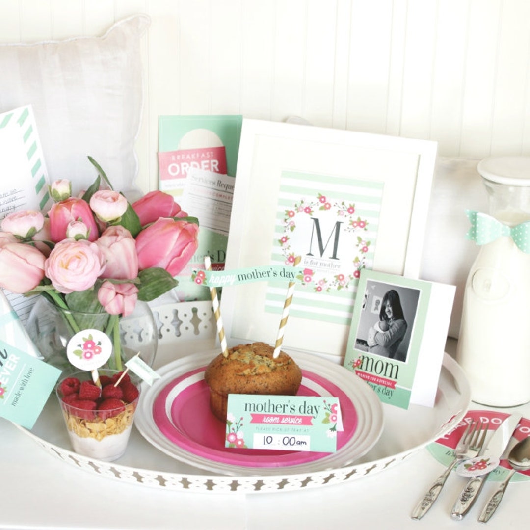 Mother's Day Breakfast in Bed, Digital Product, for Her, for Mom ...