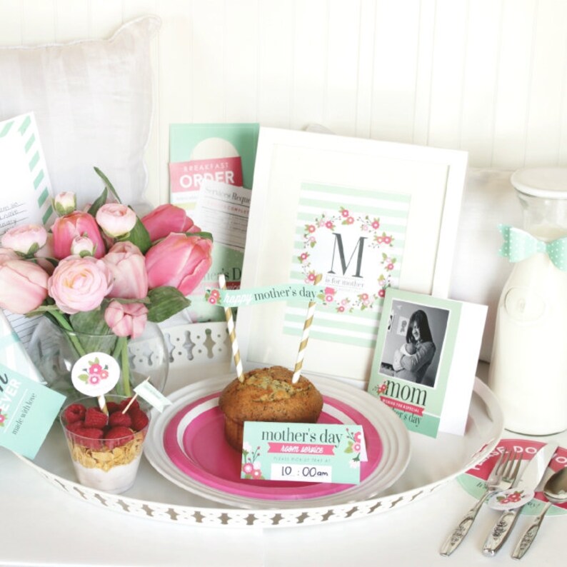 Mother's Day Breakfast in Bed, Digital Product, for Her, for Mom ...