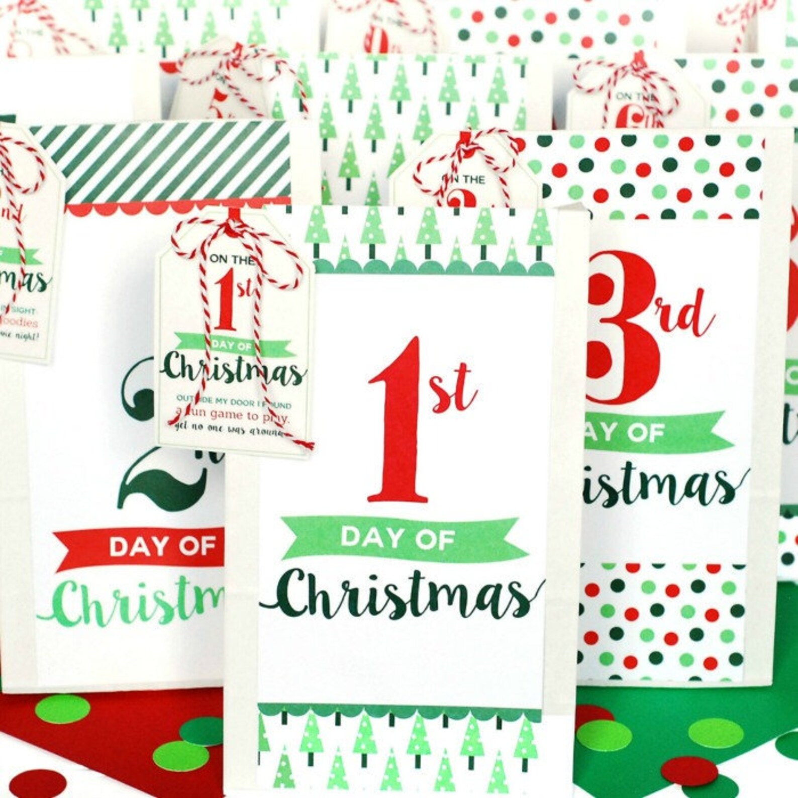 Christmas Countdown, 12 Days of Christmas, Neighbor Gift, Digital ...