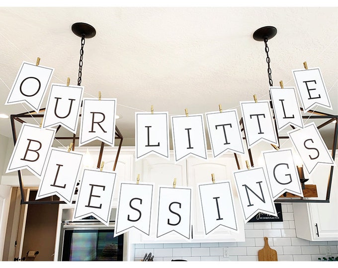 Baby Blessing Banner Printable Infant Baptism Christening - Etsy