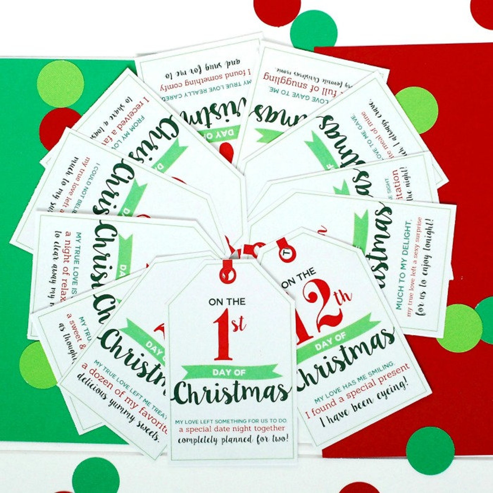 Christmas Countdown, 12 Days of Christmas, Neighbor Gift, Digital ...