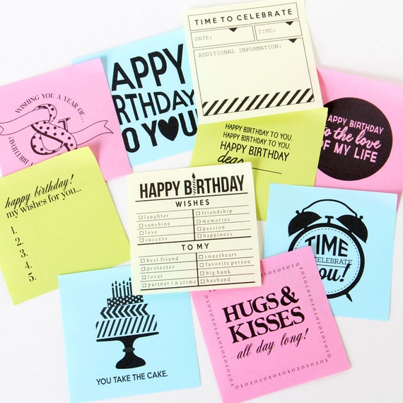 Love Note Pack Lunch Box Notes Instant Download Birthday - Etsy