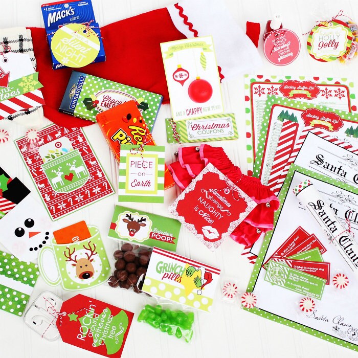 Stocking Stuffer Printable Gift Tags, Digital Download, Gift Tags, Card ...