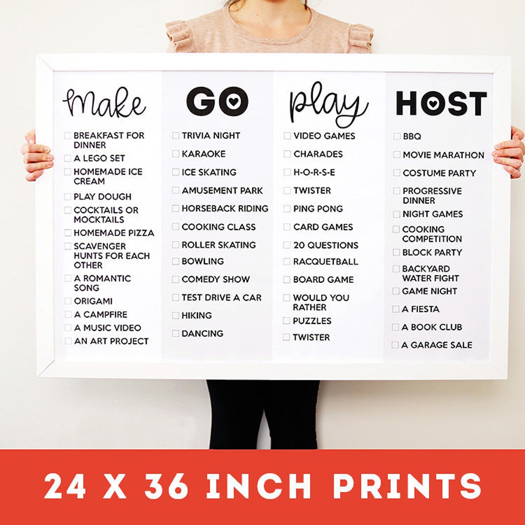 Bucket List for Couples, Date Night Ideas, Bucket List, for Him, for ...