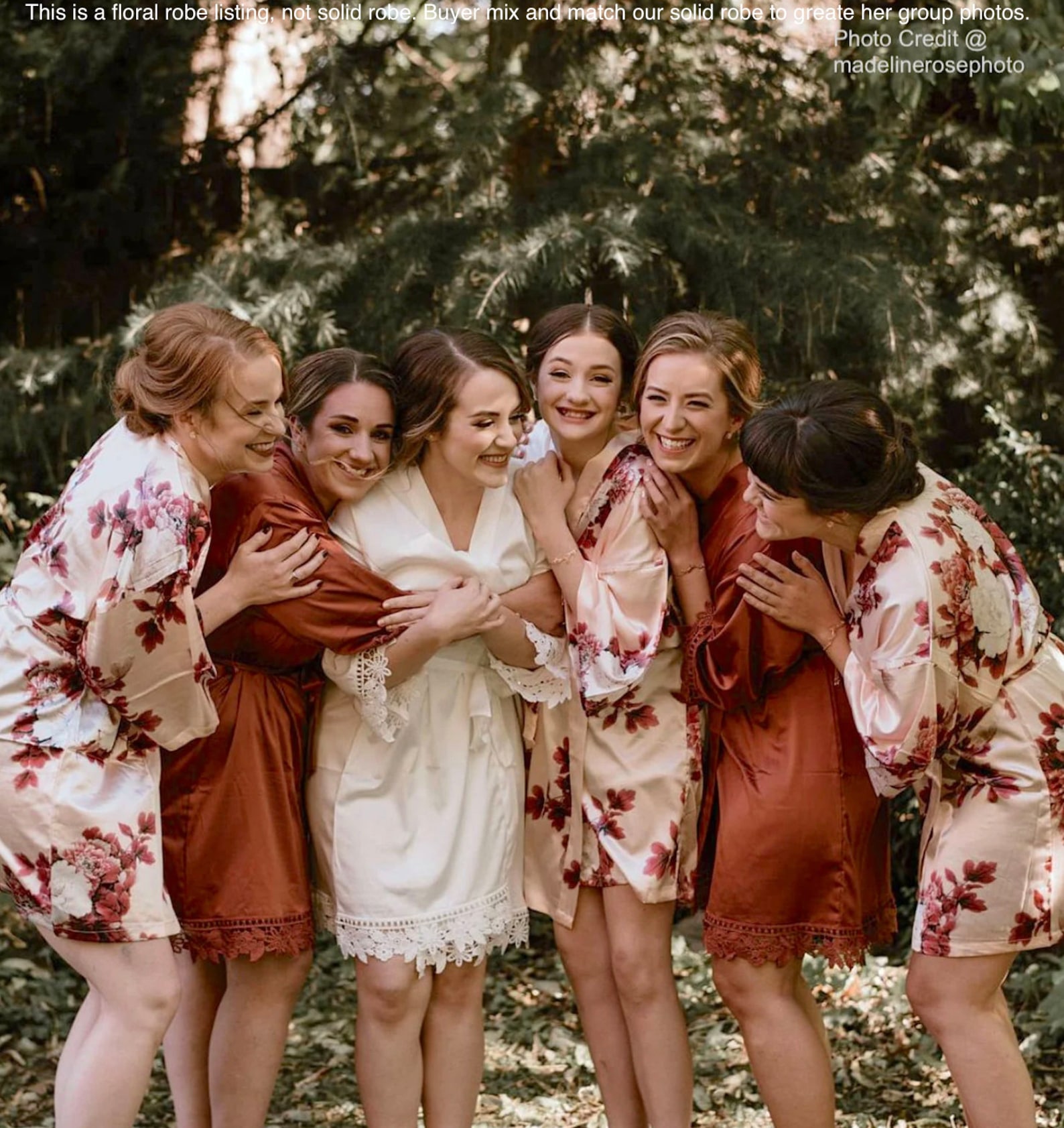Bridal Party Robes/ Bridesmaid Robes/ Floral Robe/ Bridesmaid - Etsy Canada