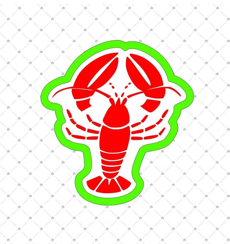 Crawfish Cookie Cutter and Stencil - Etsy