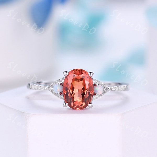 Padparadscha Sapphire Ring Etsy 2782