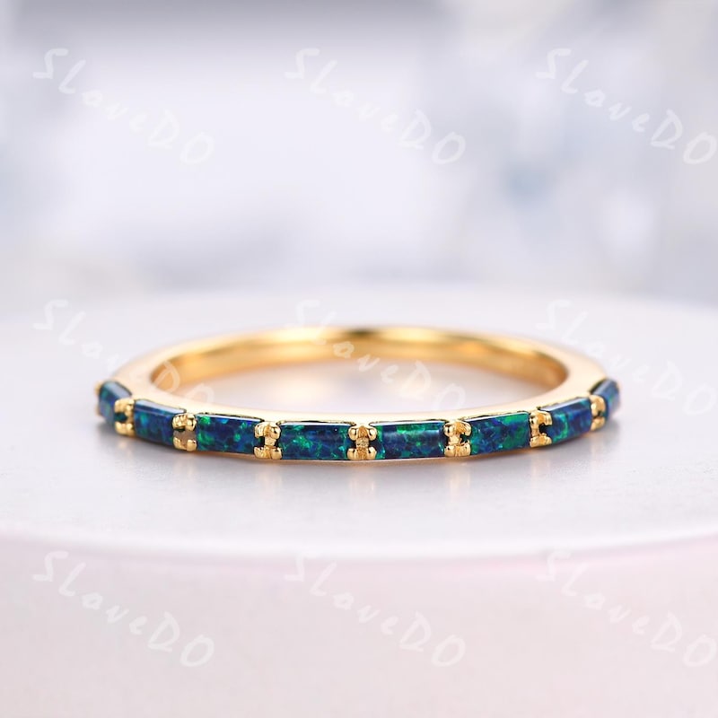 Opalite Ring Baguette - Etsy