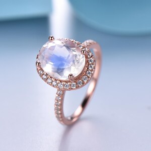 Large Moonstone Ring, Moonstone Ring, Faceted Moonstone, June ...