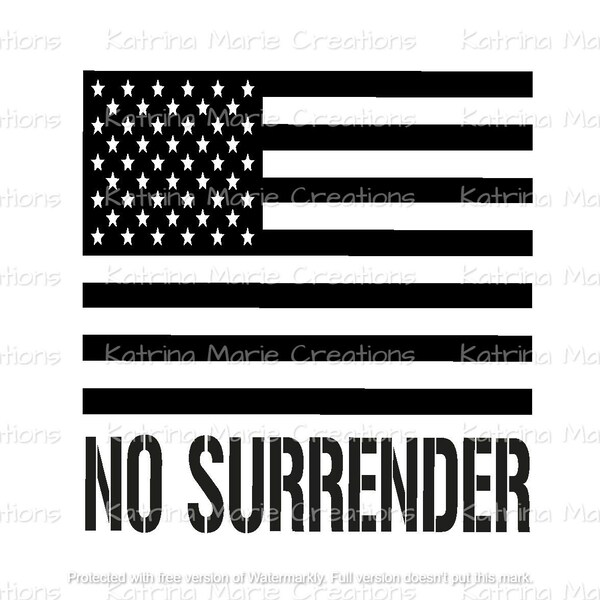 Never Surrender Flag - Etsy