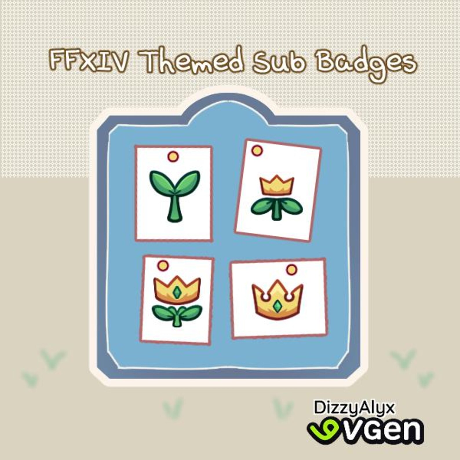 FFXIV Themed Sub Badges - Etsy