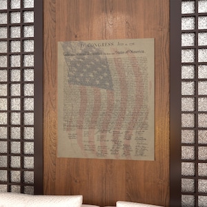 Declaration of Independence Printable Wall Art American Flag Patriotic ...