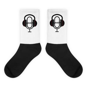 Microphone Headphones and Waveform Audio Love Socks - Etsy