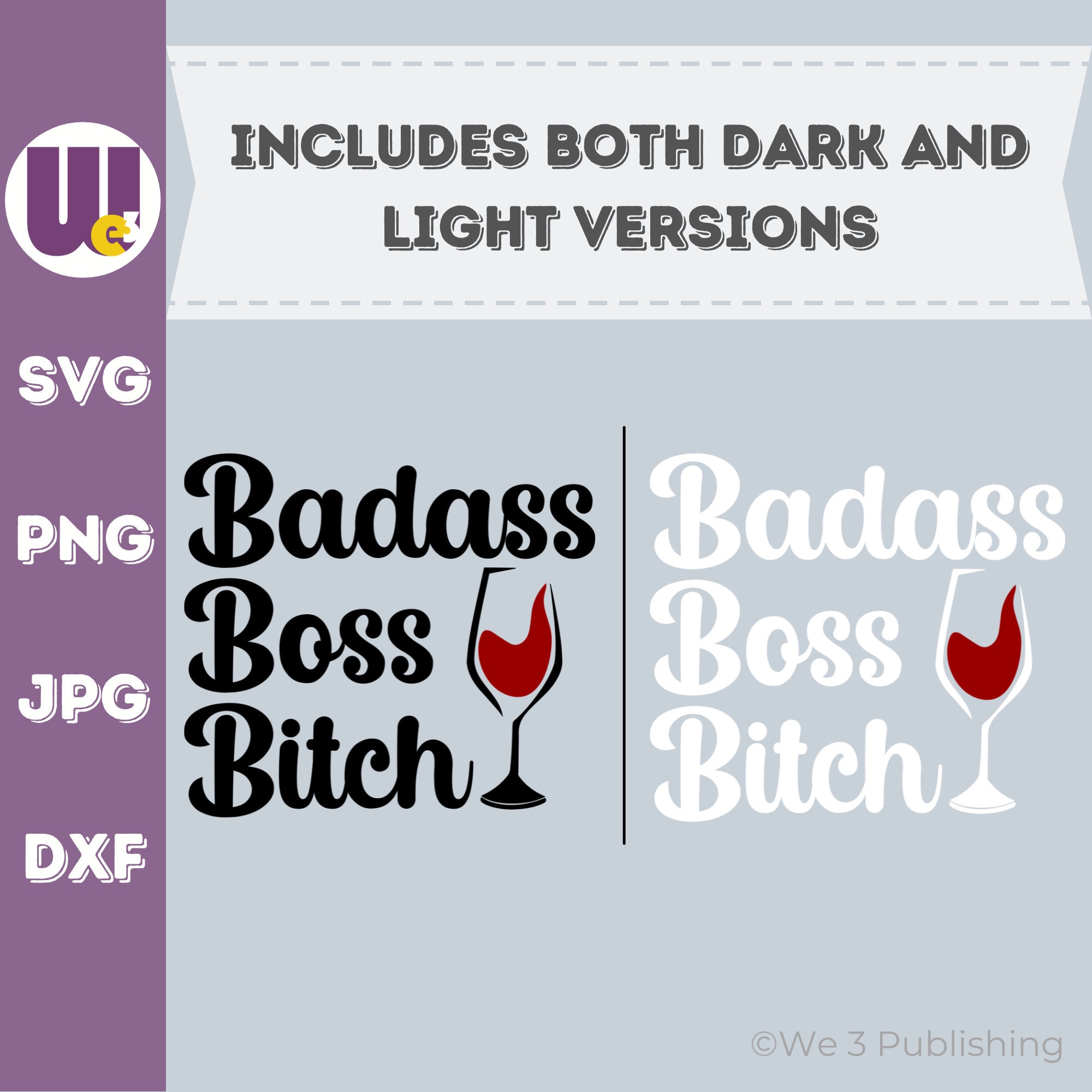 Badass Boss Bitch SVG, PNG, JPG, and Dxf Files Instant Digital Download ...