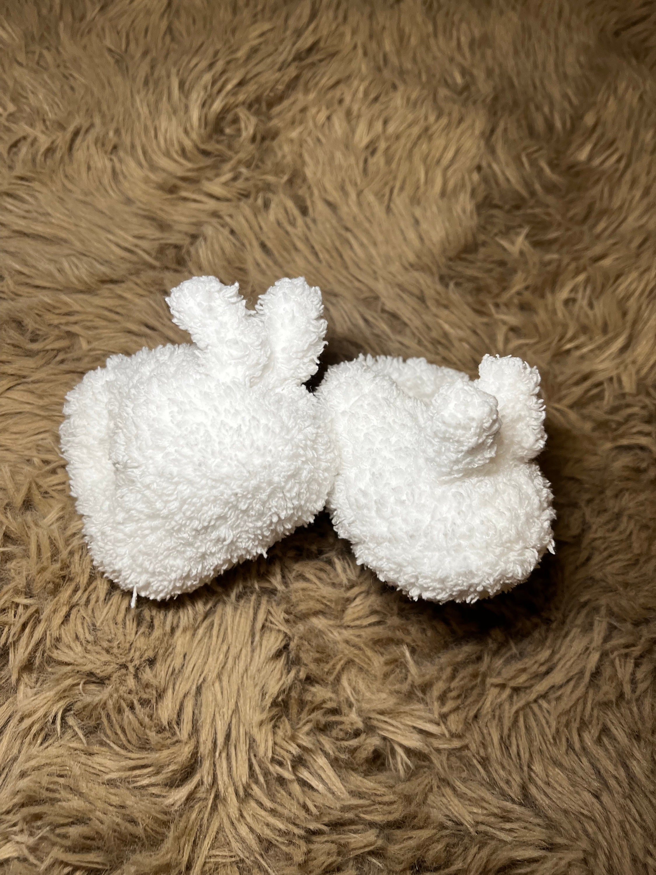 Crochet Classic Bunny Slippers for Babies Sizes 0-12 Months - Etsy