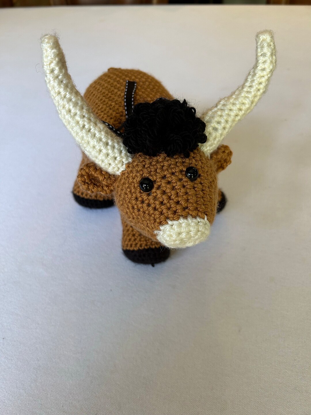 Crocheted Texas Longhorn Cow Stuffed Animal Plushie for Kids of All ...