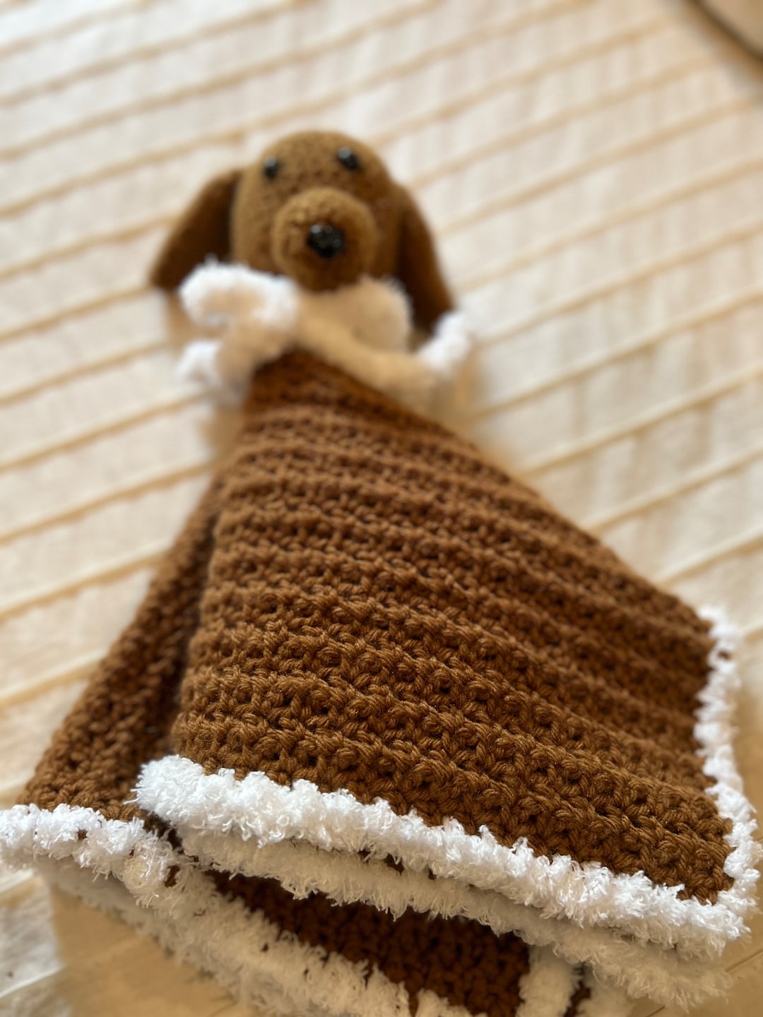 Crochet Lab Puppy Lovey/security Blanket for Babies. (deafblind Artist ...
