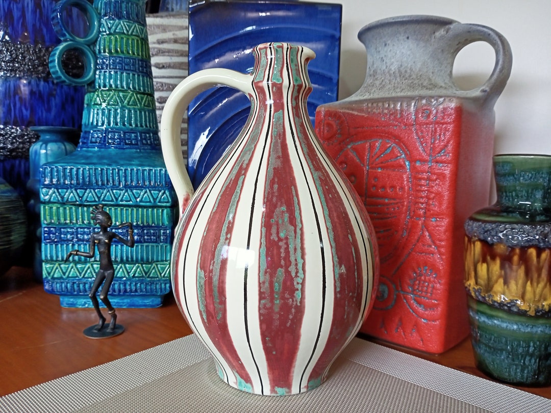 A Vintage 1970's Vase, Swiss Pottery, Fat Lava Era, for Your Lounge ...